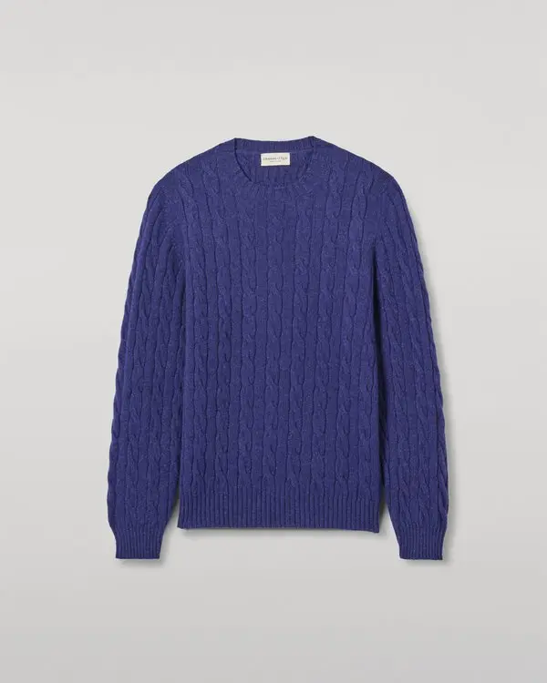 Johnstons Of Elgin Calder Cable Cashmere Jumper - Grey