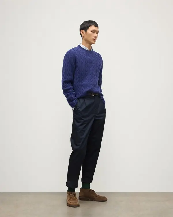 Johnstons Of Elgin Calder Cable Cashmere Jumper - Grey