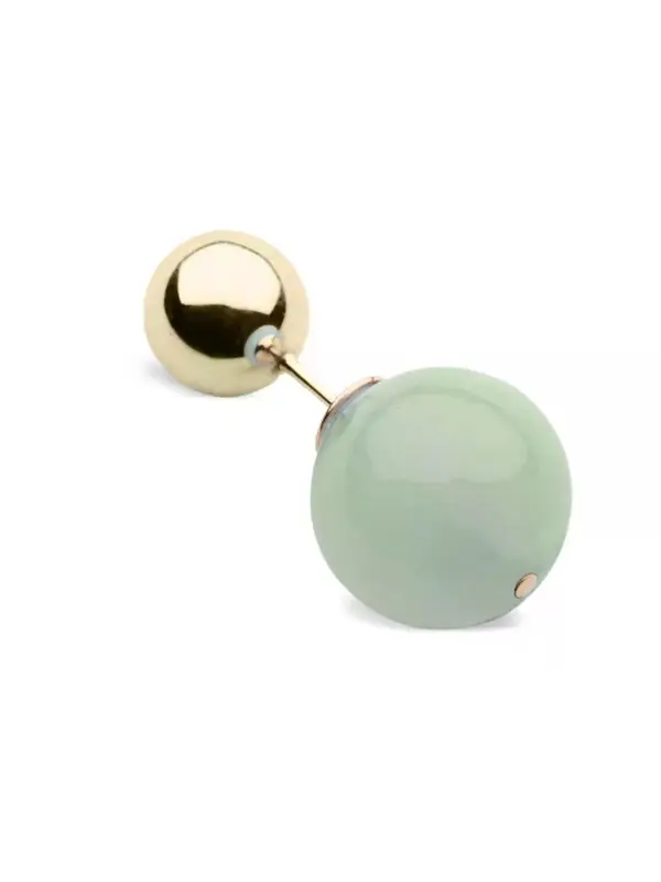 LUMINOUS 27 Bolas Duo Aventurine Earrings - Gold
