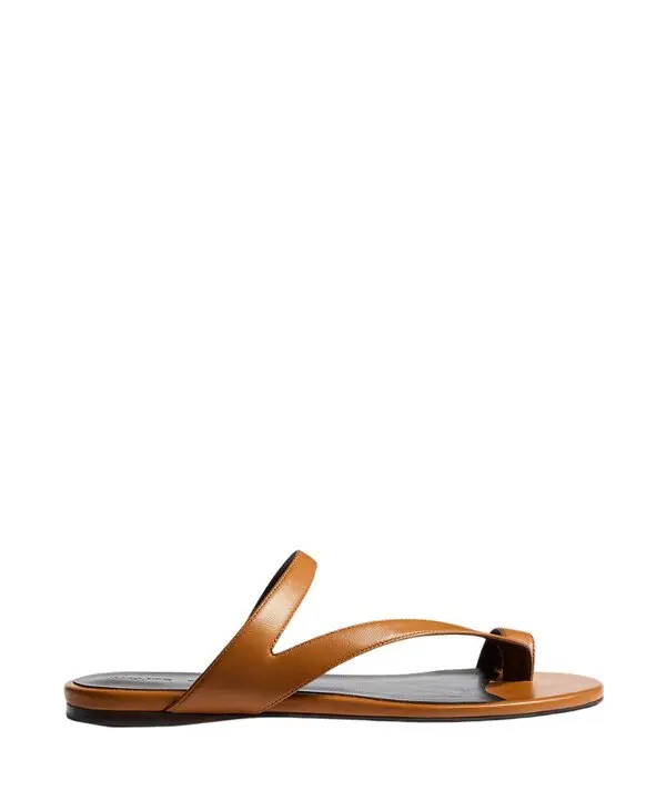 Khaite Aimee Flat Sandal - Cuoio