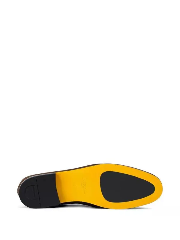 DOUCAL'S Metal-detail Suede Loafers - Brown
