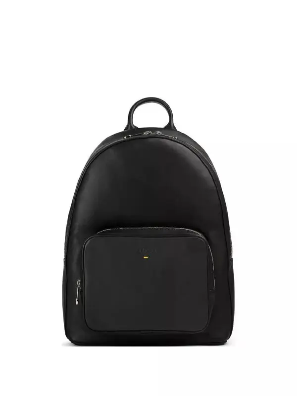 DOUCAL'S Leather Backpack - Black