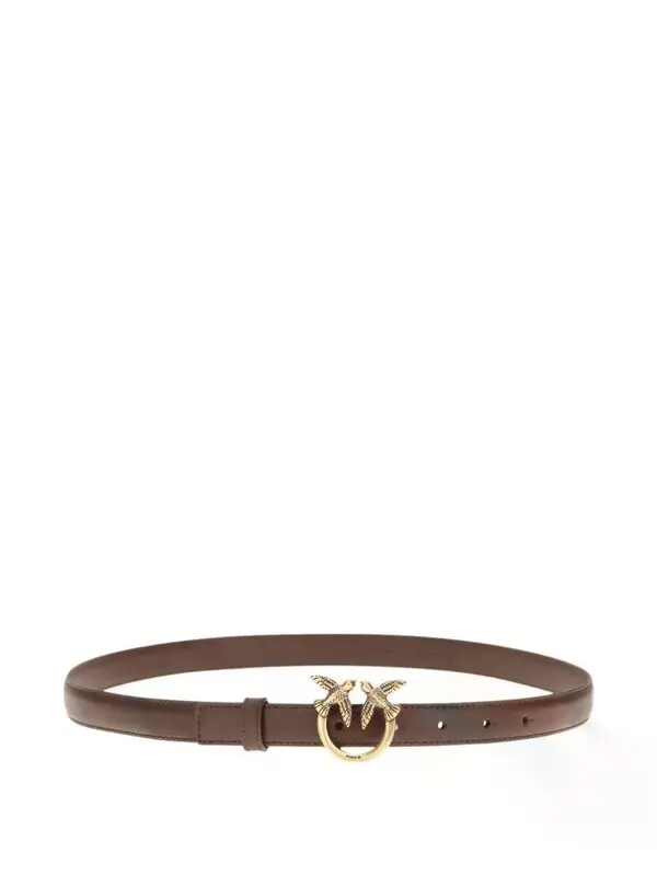 Pinko Love Berry Leather Belt - Brown