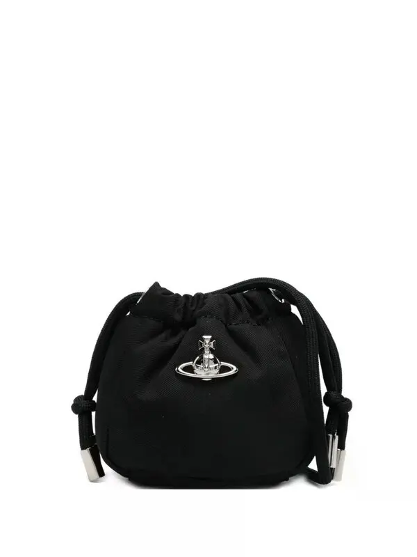 VIVIENNE WESTWOOD Nano Hilary Orb-detail Drawstring Mini Bag - Black