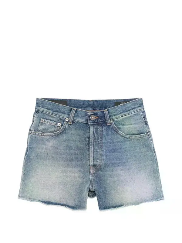 DONDUP Frayed Denim Shorts - Blue