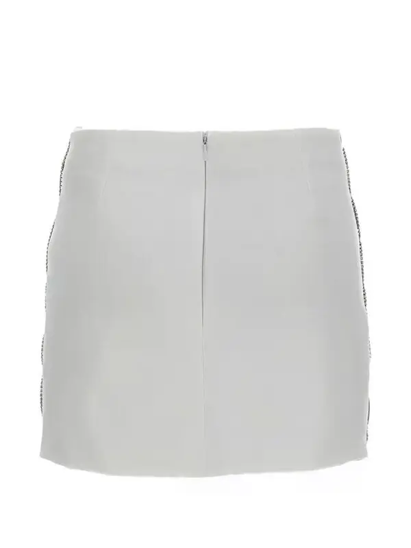DES_PHEMMES Crystal-embellished Mini Skirt - White