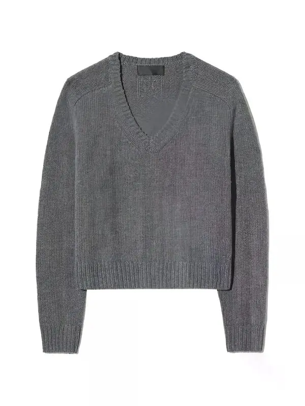 NILI LOTAN Vicki V-neck Sweater - Grey
