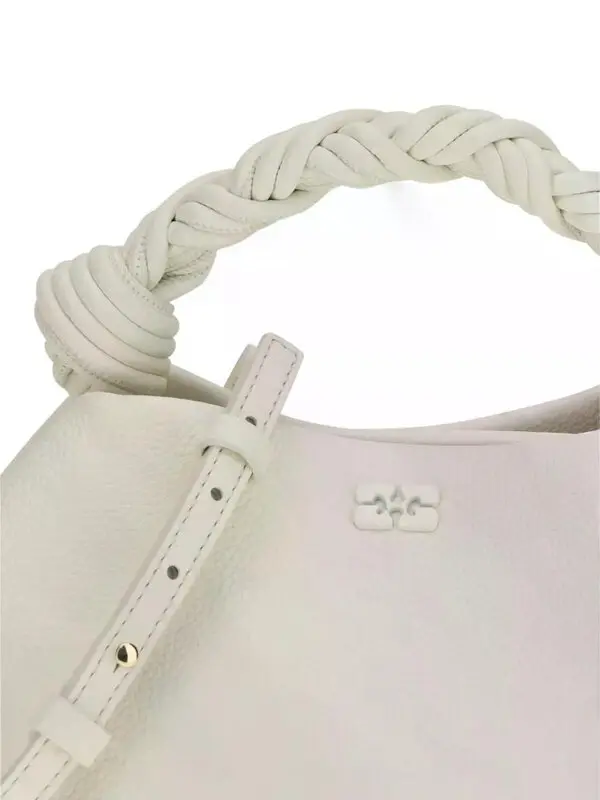 GANNI Small Grained Tote Bag - White