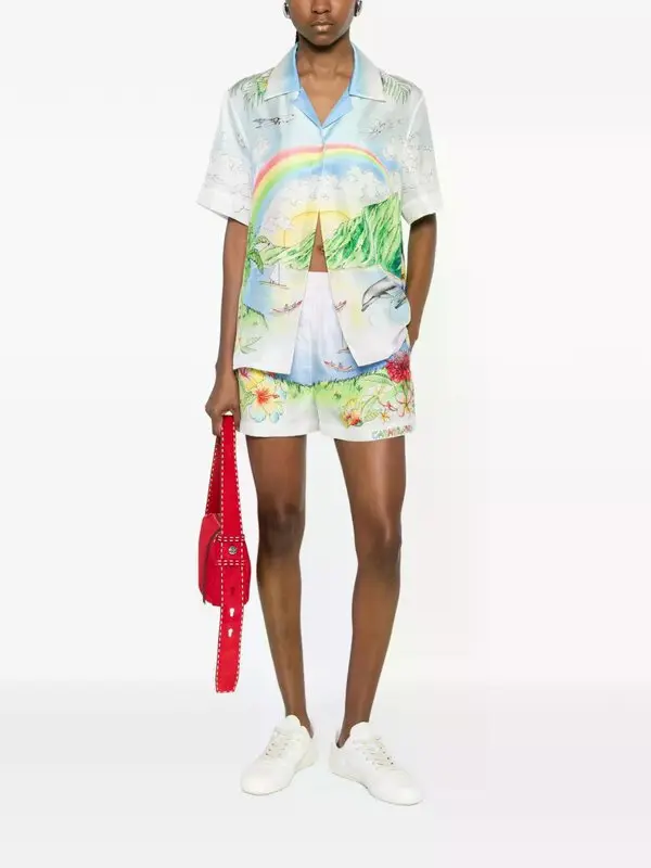 Casablanca Aloha Graphic Shirt - Blue