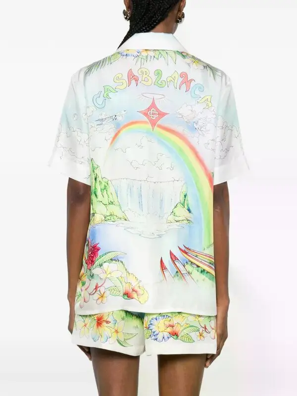 Casablanca Aloha Graphic Shirt - Blue