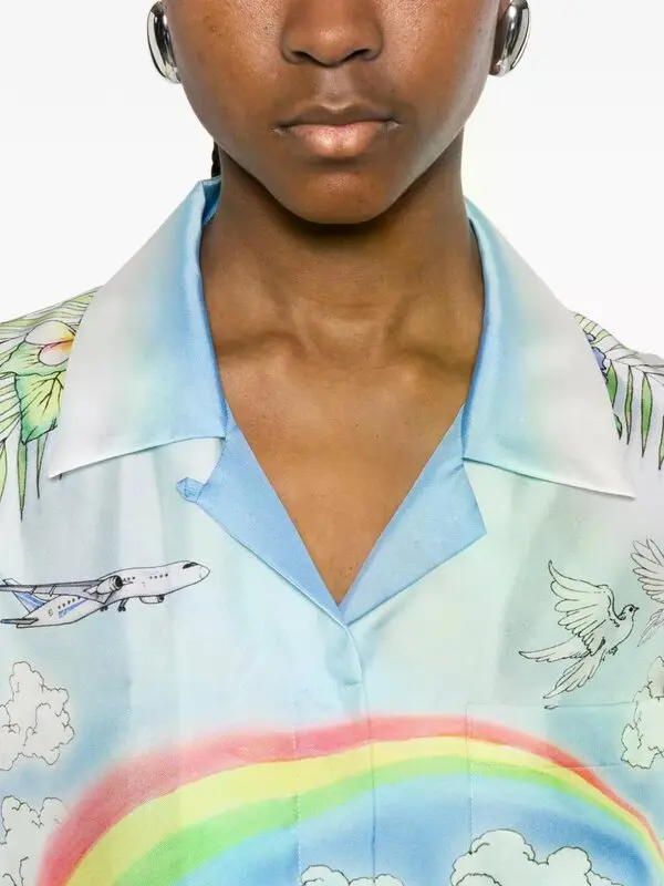 Casablanca Aloha Graphic Shirt - Blue