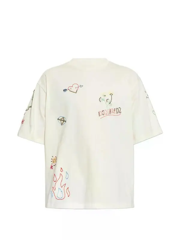 Dsquared2 Crew-neck Embroidered T-shirt