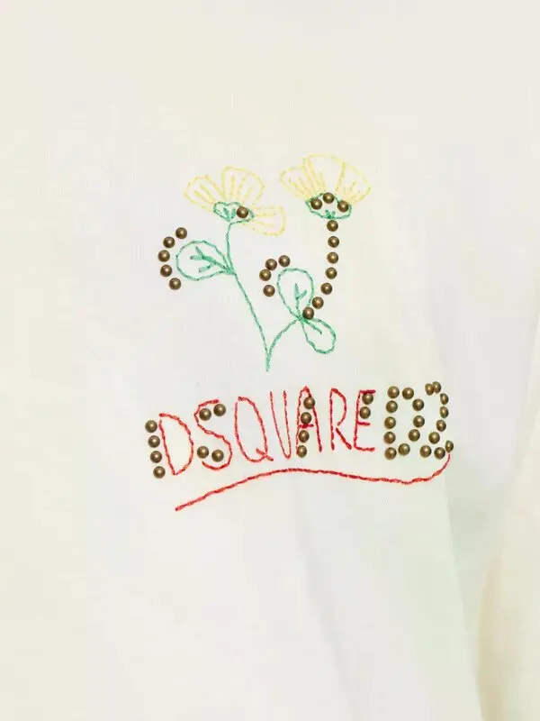 Dsquared2 Crew-neck Embroidered T-shirt
