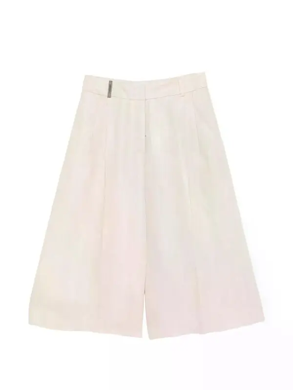 Peserico Front-pleat Wide Leg Shorts