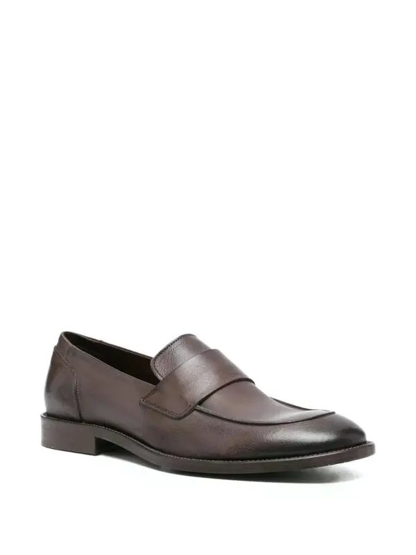 FRANCO FEDELE Penny Leather Loafers - Brown