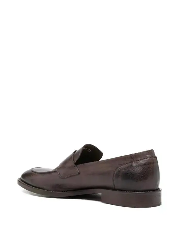 FRANCO FEDELE Penny Leather Loafers - Brown