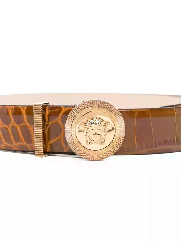 Versace Medusa-plaque Embossed Belt