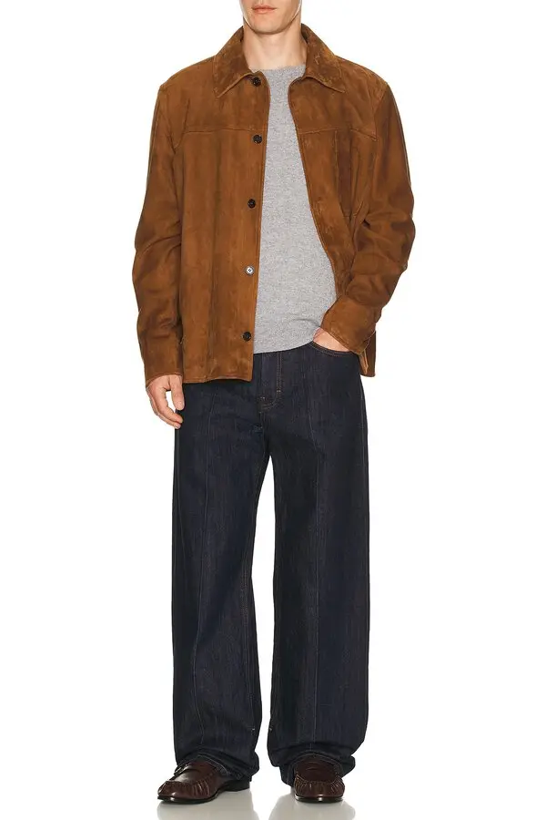 Saint Laurent Cachemire Jacket In Tan