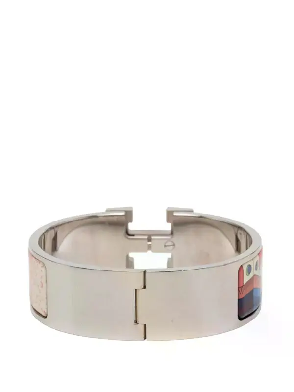 Hermès 2000-2025 Wide Enamel Cosmographia Universalis Clic Clac H Bracelet Pm - Blue