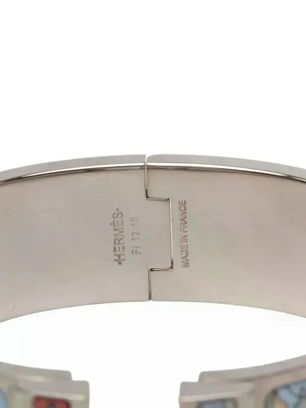 Hermès 2000-2025 Wide Enamel Cosmographia Universalis Clic Clac H Bracelet Pm - Blue