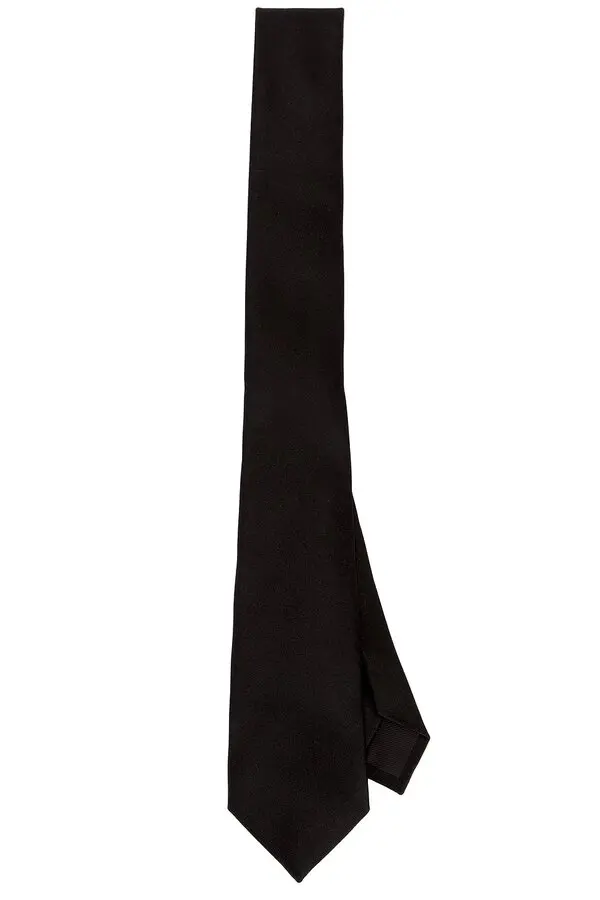 TOM FORD Solid Silk Neck Tie - Black