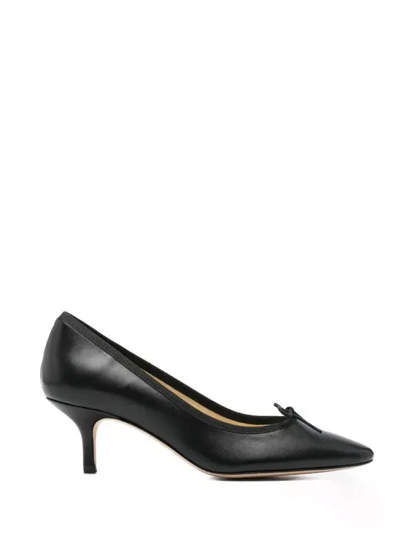 Repetto Cendrillon Bow Court Heeled Pumps - Black