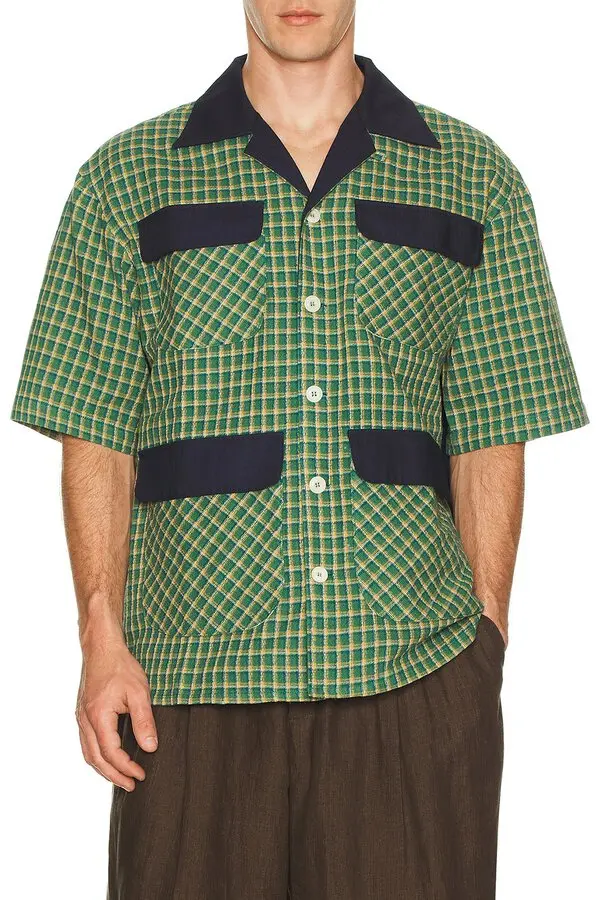 NICHOLAS DALEY Aloha Shirt In Green