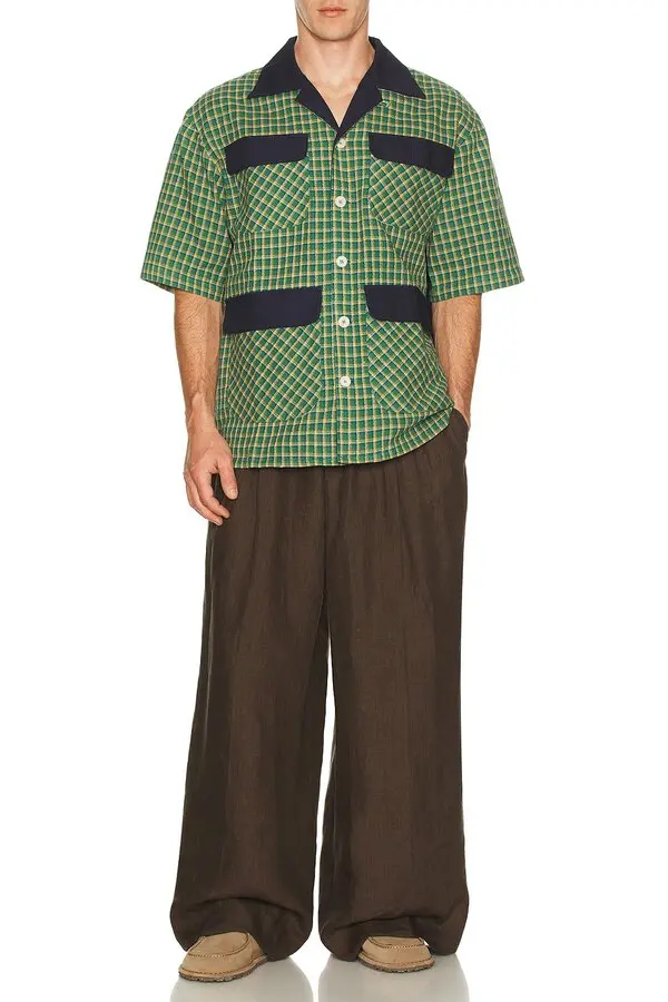 NICHOLAS DALEY Aloha Shirt In Green