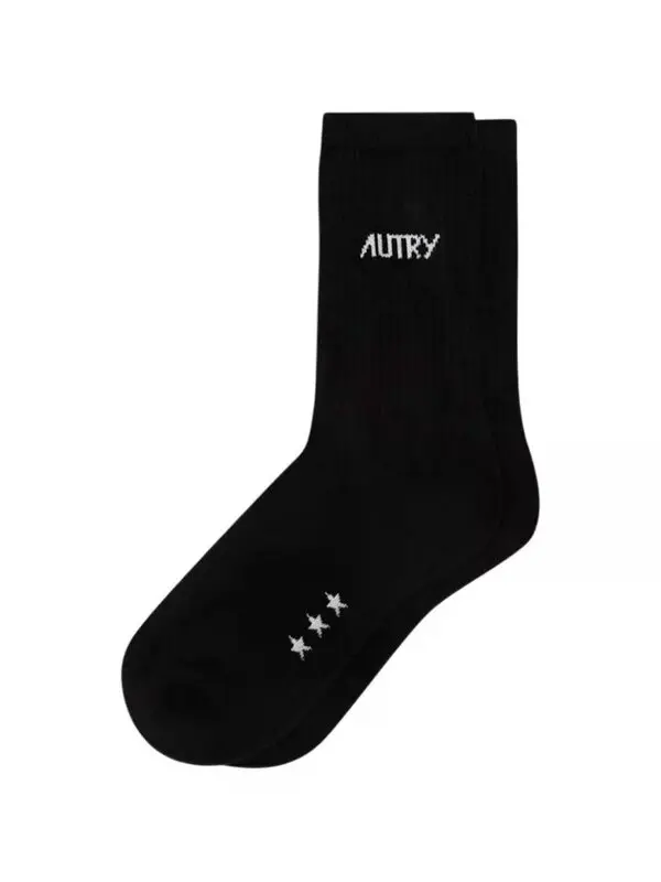 AUTRY Star-detail Crew Socks - Black
