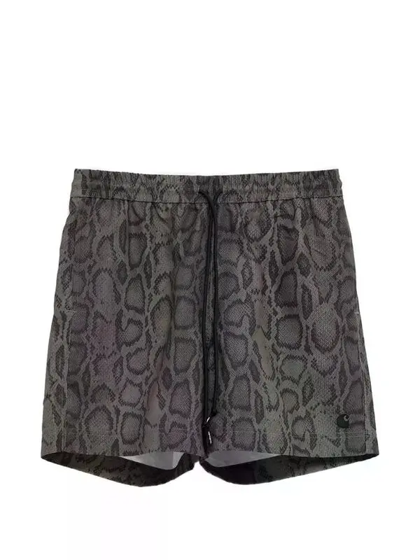 Carhartt Work In Progress Slater Snake-print Print Shorts - Grey