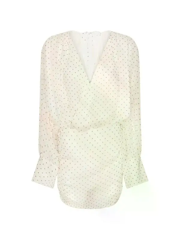 ROTATE BY BIRGER CHRISTENSEN Chiffon V-neck Mini Dress