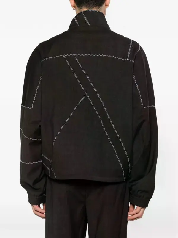 KIKO KOSTADINOV Fosco Zigzag-stitching Zip-fastening Jacket - Grey