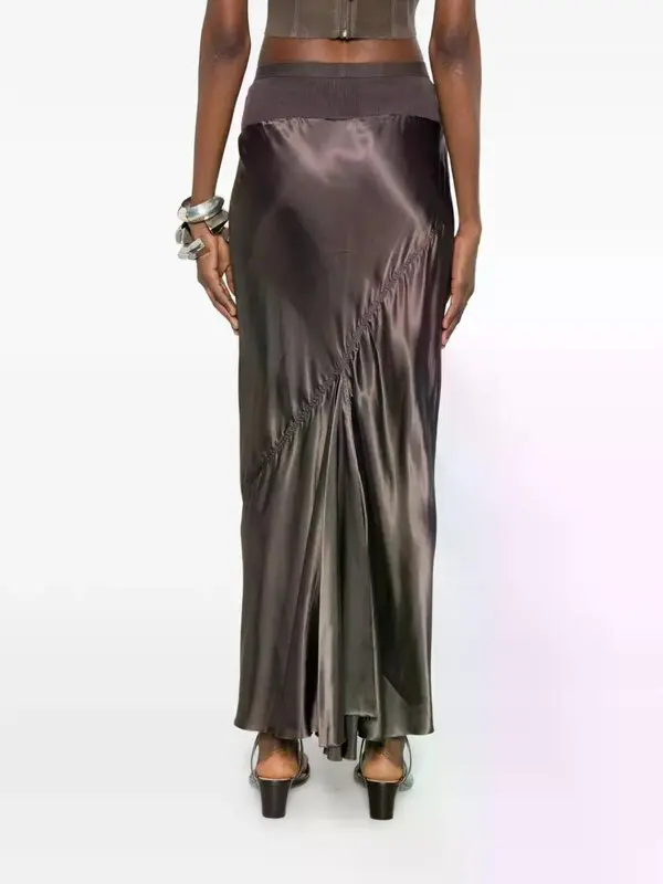 Rick Owens Ribbed Gathered Maxi Skirt