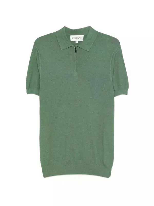 Eric Bompard Zipped Polo Shirt - Green