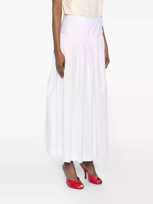 LANVIN Pleated Buttoned Maxi Skirt