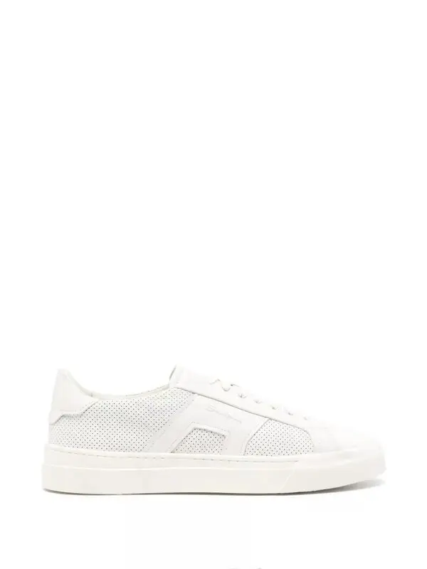 Santoni Perforated Lace-up Sneakers - Neutrals