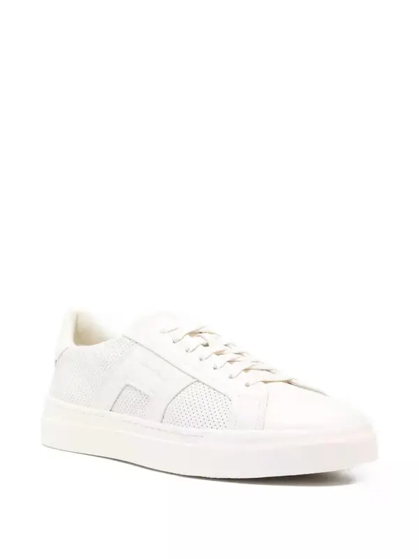 Santoni Perforated Lace-up Sneakers - Neutrals