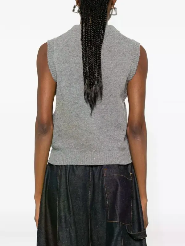 GANNI Graphic Vest - Grey