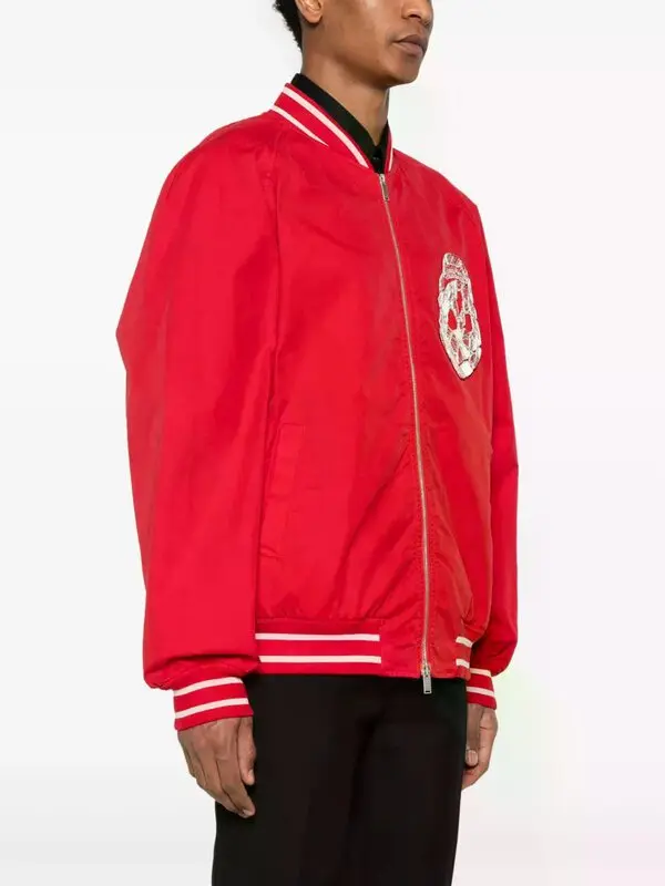 Alexander McQueen Skull-appliqué Bomber Jacket
