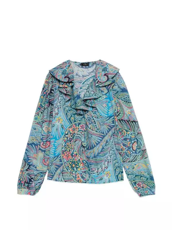 Etro Ruffled Floral Shirt