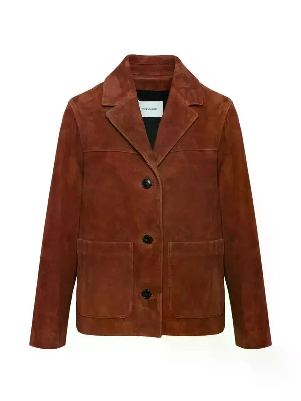YVES SALOMON Button Suede Jacket
