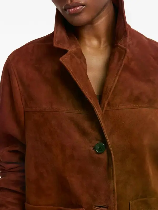 YVES SALOMON Button Suede Jacket