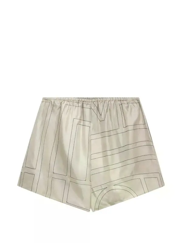 TOTEME Monogram Silk Shorts