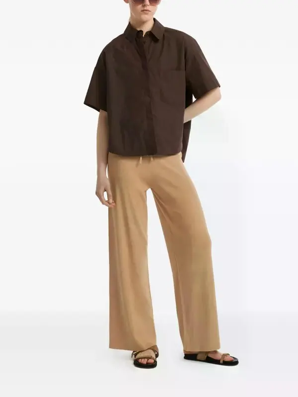 YVES SALOMON Knit Wide-leg Trousers