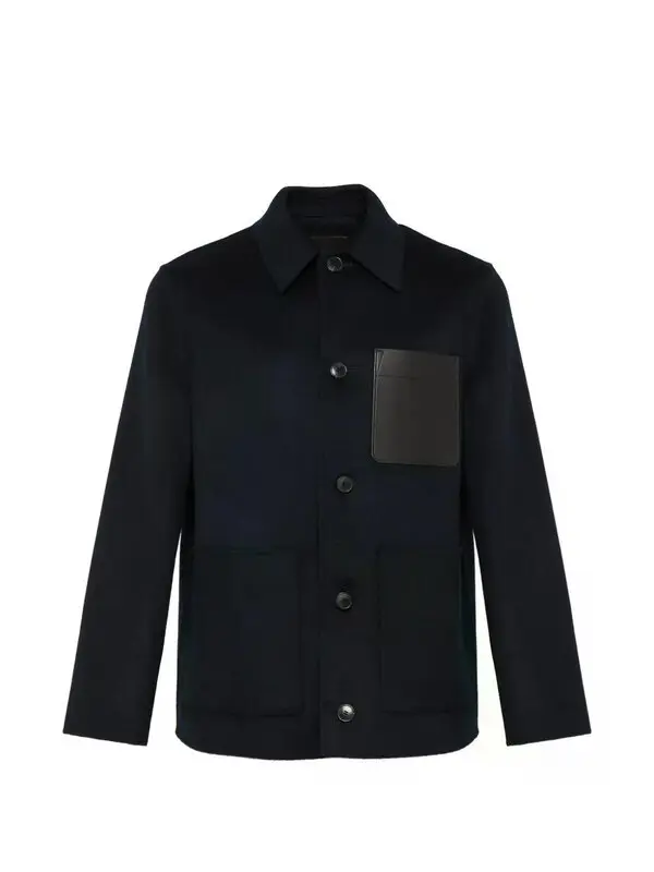 YVES SALOMON Pocket-detail Shirt Jacket - Blue