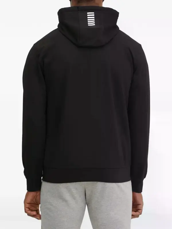 EA7 Logo-print Zip-up Hoodie