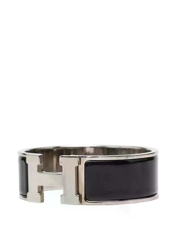 Hermès 2000-2025 Wide Enamel Clic Clac H Bracelet Pm - Black