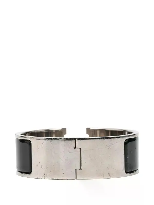 Hermès 2000-2025 Wide Enamel Clic Clac H Bracelet Pm - Black