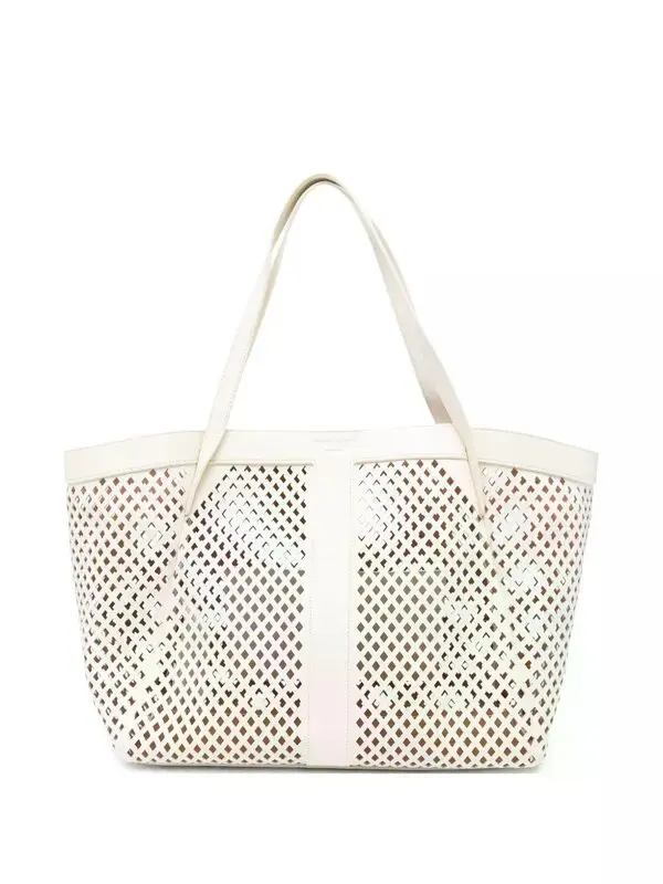 TWINSET Openwork Tote Bag - White