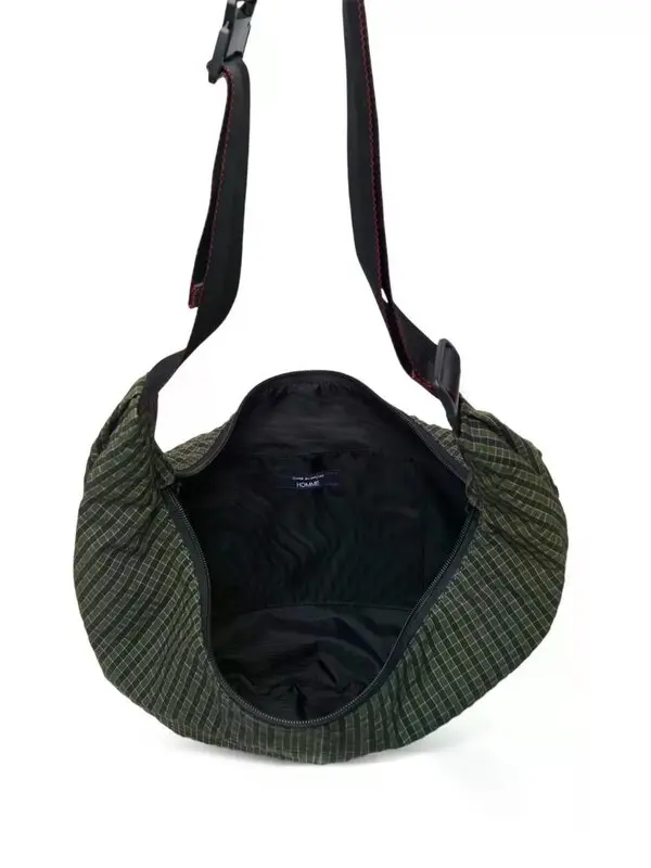 Comme Des Garçons Check-pattern Shoulder Bag - Green